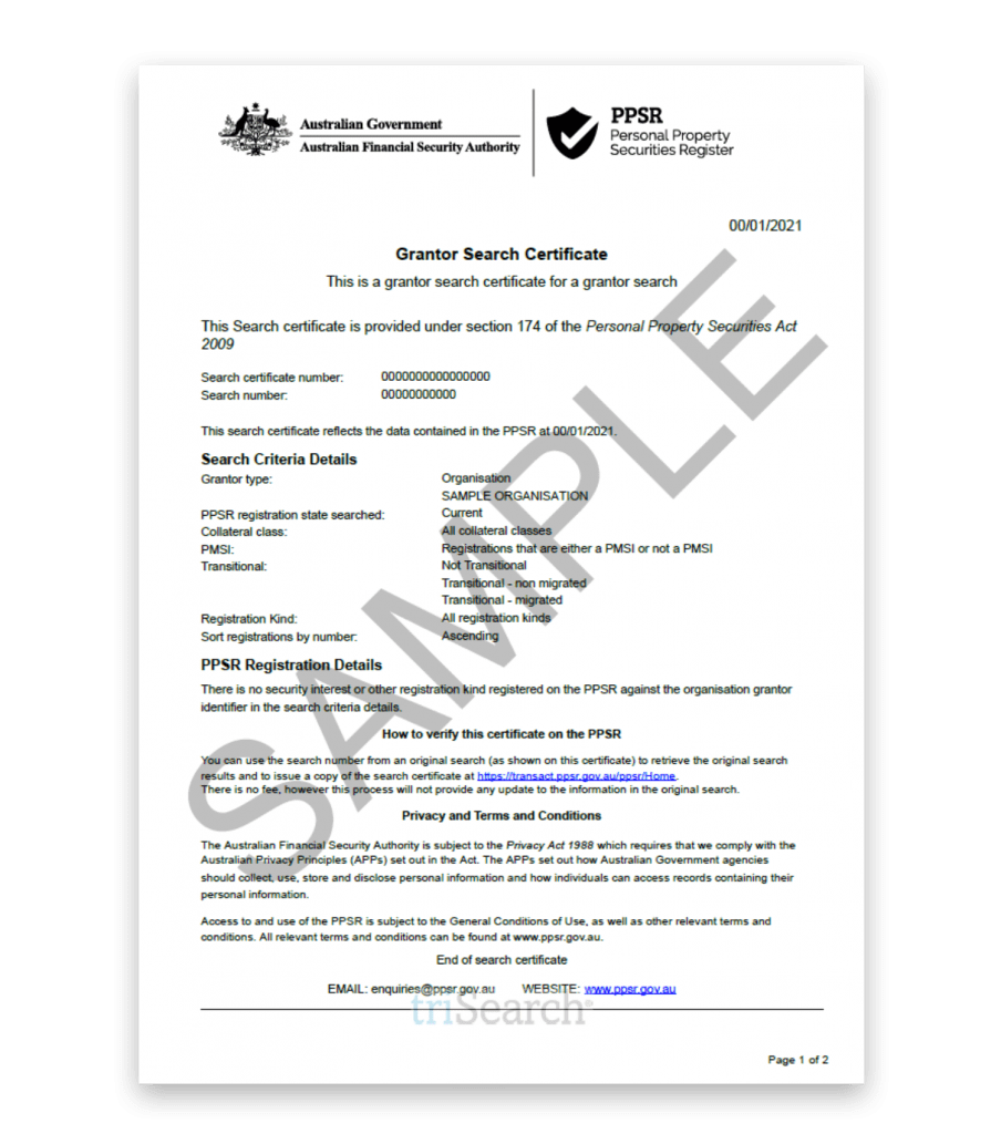 PPSR Search - triSearch